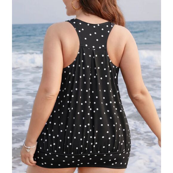 BloomChic | Swim | Nwt Bloomchic Polka Dot Sleeveless Tankini Top 2 ...